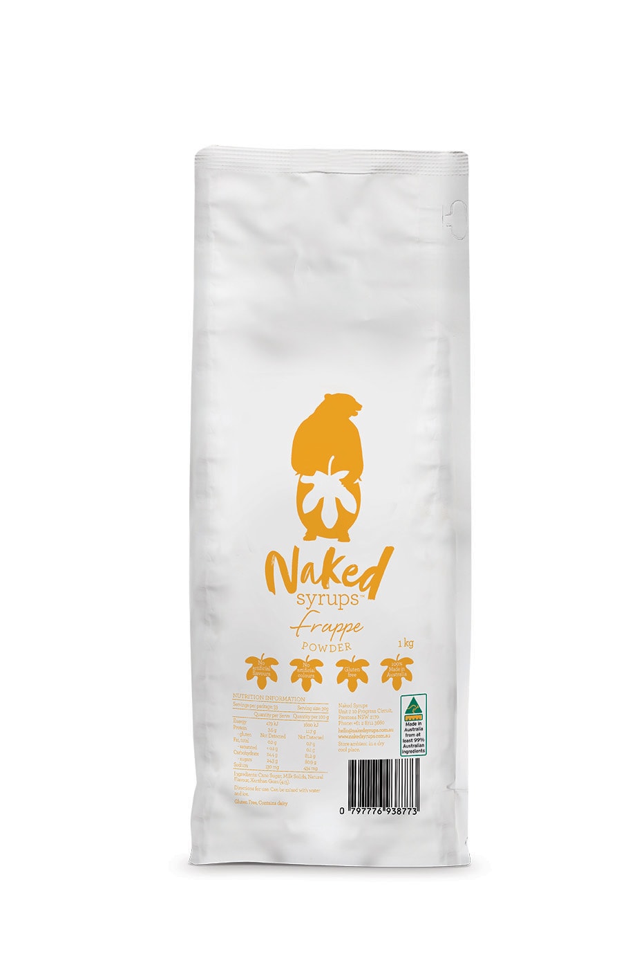 Naked Syrups Frappe Base 1kg - Mad Mutt Coffee